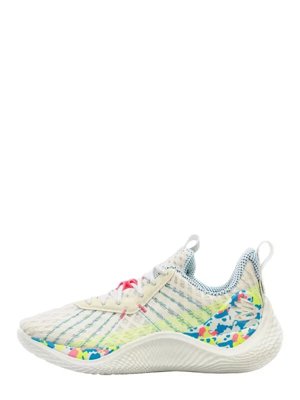 Under Armour Curry 10 'splash Party' Sneakers - White/electric Blue/metallic Silver