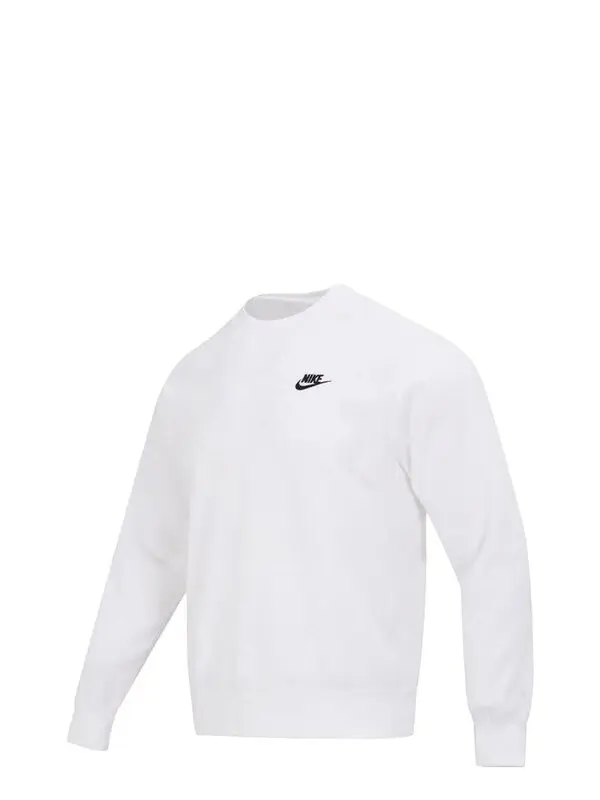 Nike Club Sweatshirt With Embroidered Logo - White