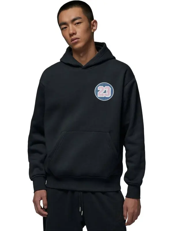JORDAN Air Fleece Pullover Hoodie - Black