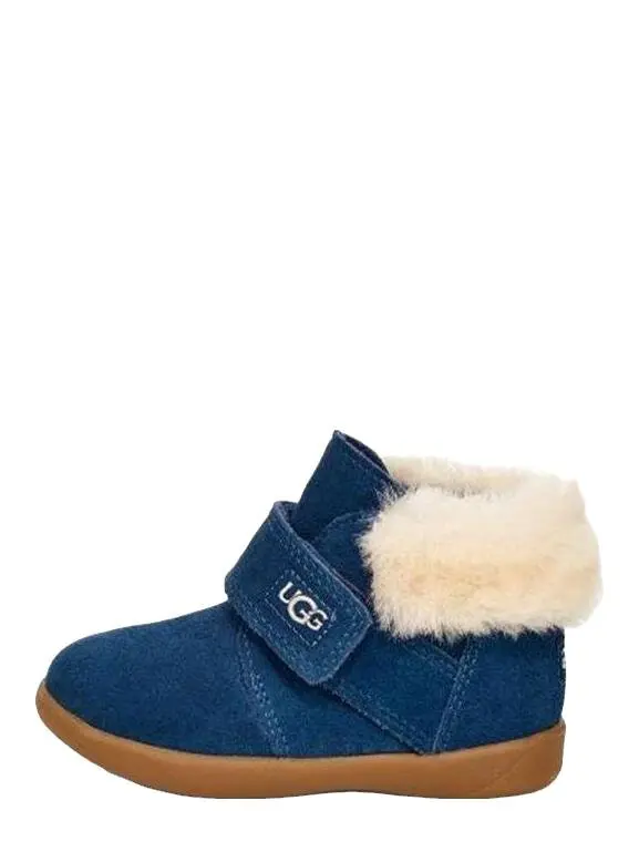 UGG Nolen Fur Short Boots - Dark Blue