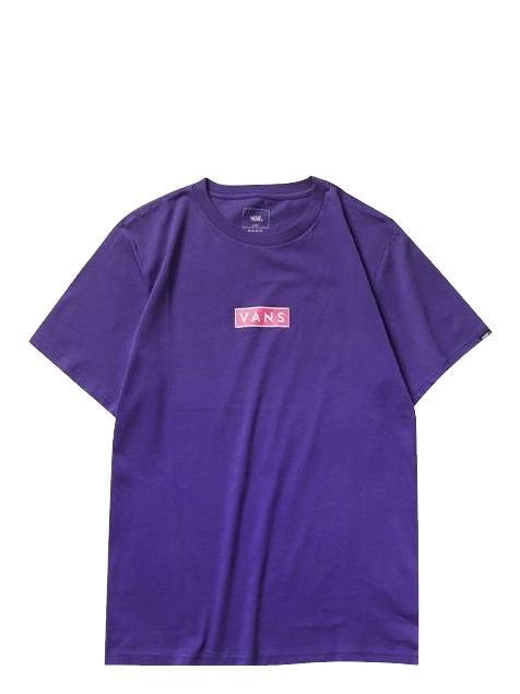 VANS Short Sleeve Logo Print T-shirt - Purple