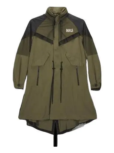 Nike X Sacai Shell Trench Jacket - Medium Olive
