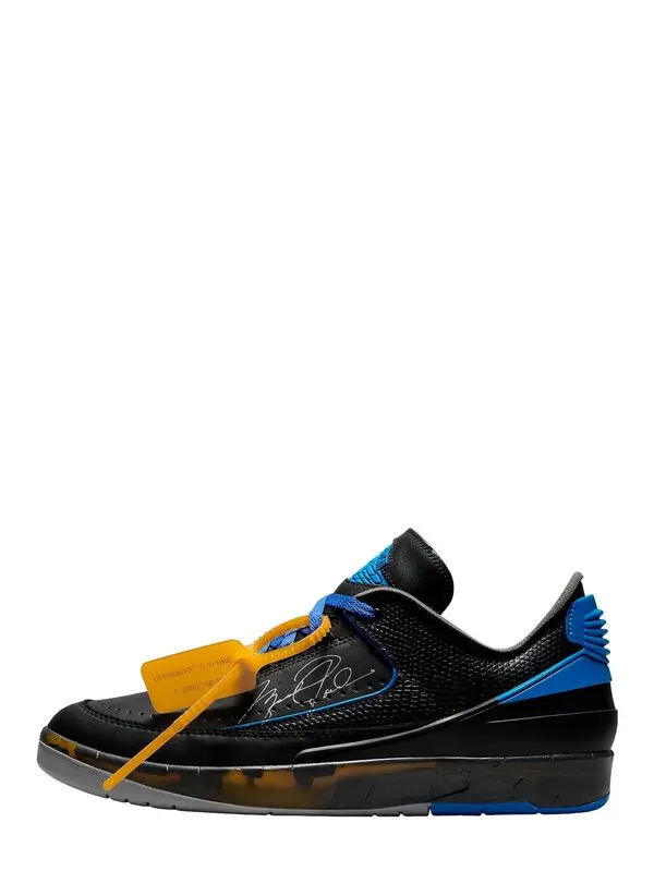 JORDAN Air 2 Retro Low Sp X Off-white "black Varsity Royal - Black/varsity Royal/cement Grey