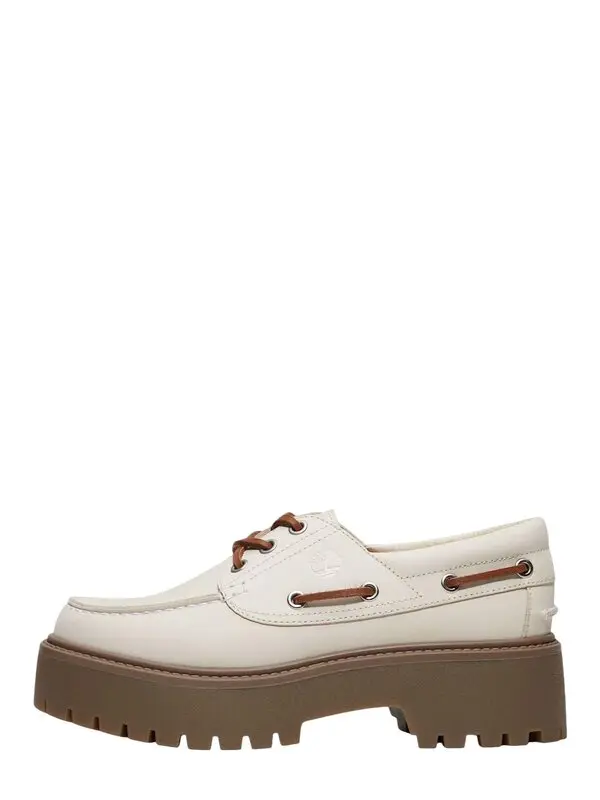 Timberland Stone Street Platform Boat Shoes - Off-white Nubuck
