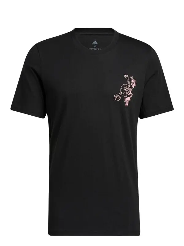 Adidas Cartoon Frog Basketball Sports Short Sleeve T-shirt - Multi-color