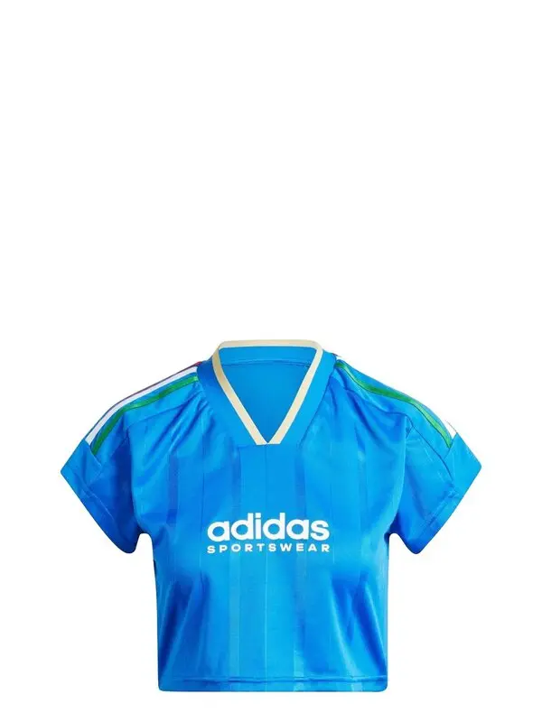 Adidas Tiro Cut 3-stripes Crop Jersey - Blue/white