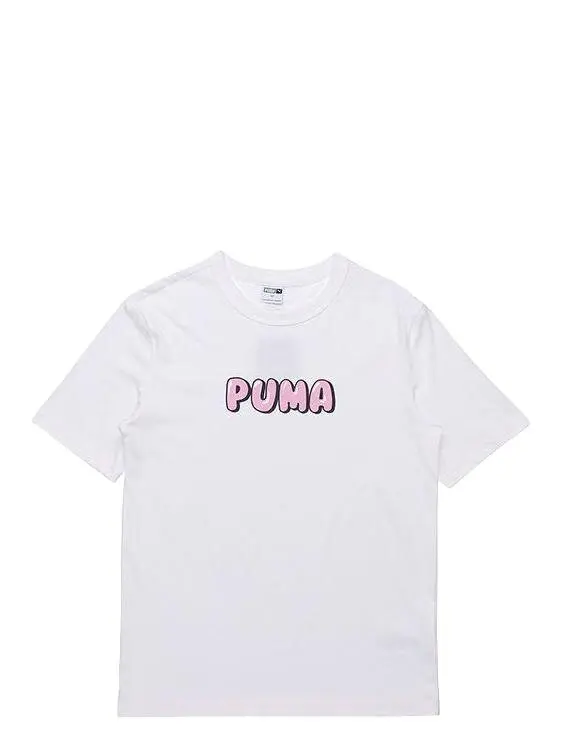PUMA Downtown Graphic T-shirt 'white Pink - White/pink
