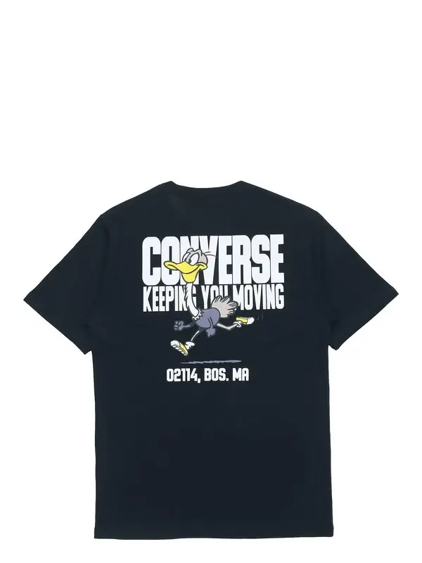 CONVERSE Keep Moving Short Sleeve T-shirt Asia Sizing - Black