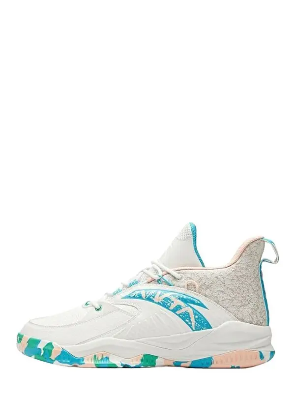ANTA Ling Level Basic Basketball Sneakers - White/pink/blue