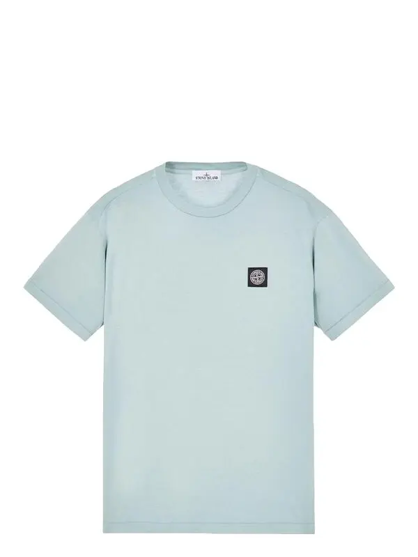 Stone Island Compass Patch Logo T-shirt - Sky Blue