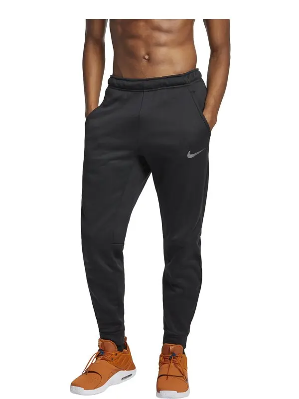 Nike Thermatapered Fleece Lined Training Quick Dry Long Pants - Black