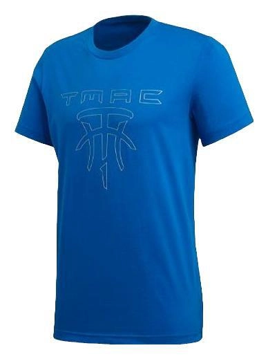 Adidas T-mac Legacy Basketball Sports Round Neck Short Sleeve - Blue