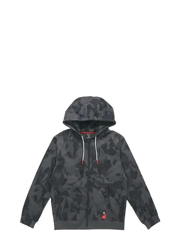 Nike Kyrie Irving Basketball Sports Fleece Lined Zip-up Jacket - Grey
