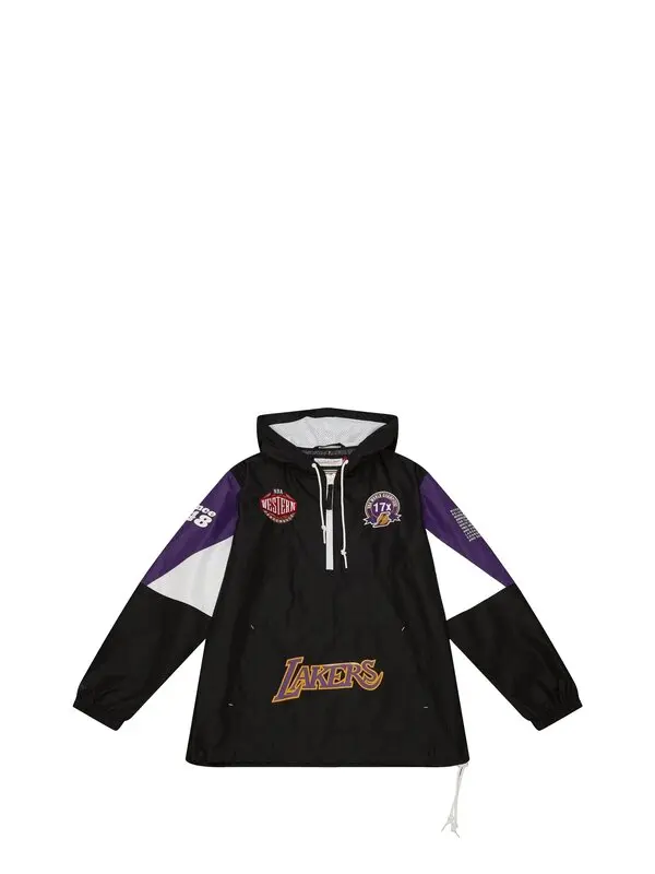 Mitchell & Ness X Nba Team Origins Pullover Anorak 'la Lakers - Black