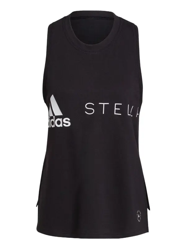 Adidas By Stella Mccartney Sportswear Logo Tank Top - Black/white