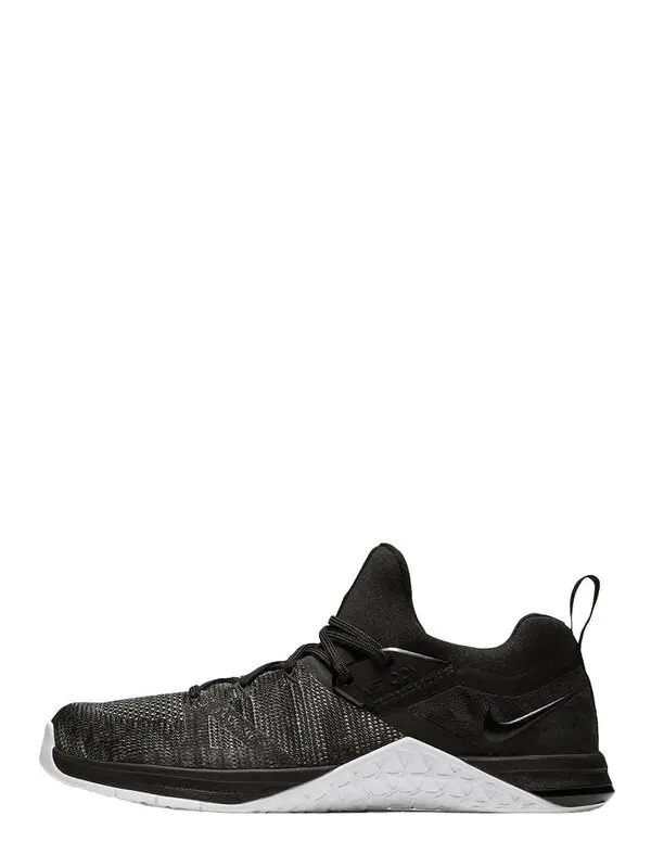 Nike Metcon Flyknit 3 Athletic Sneakers - Black-white-matte Silver