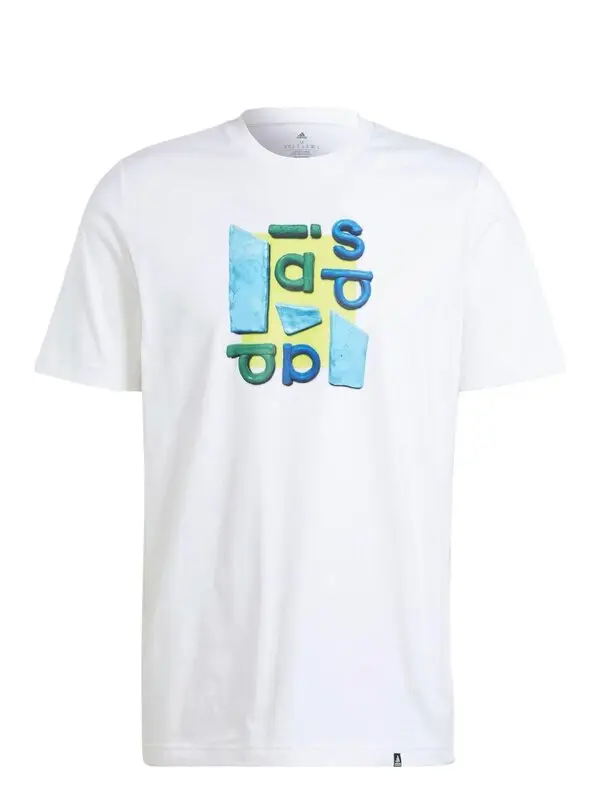Adidas Photo Real Two-tone T-shirt 'white Blue - White/blue