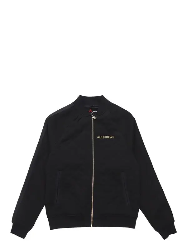JORDAN Air Athleisure Quilted Stand Collar Jacket - Black