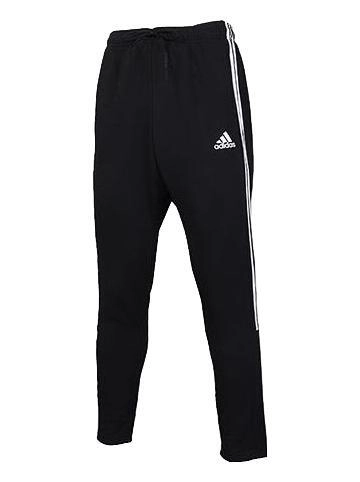 Adidas Stripe Printing Training Sports Long Pants - Black