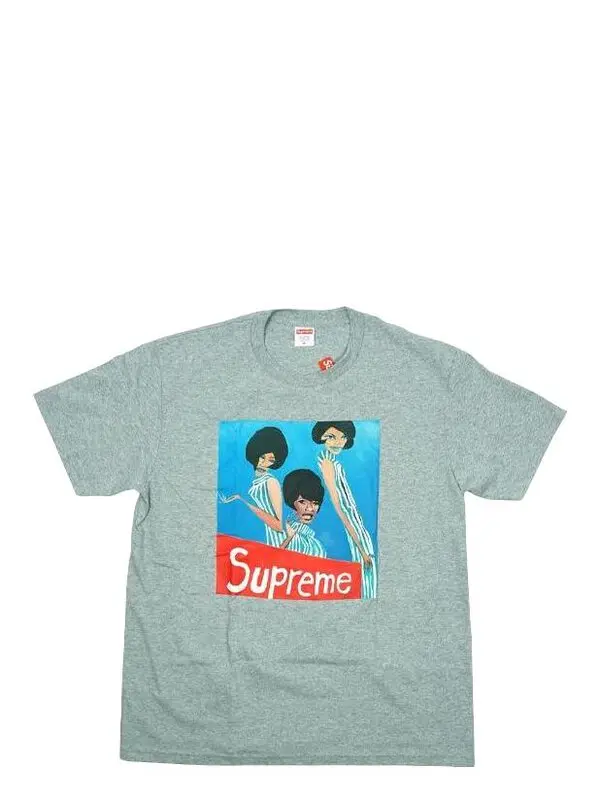 Supreme Fw18 Group Tee Heather Printing Short Sleeve Gray - Grey