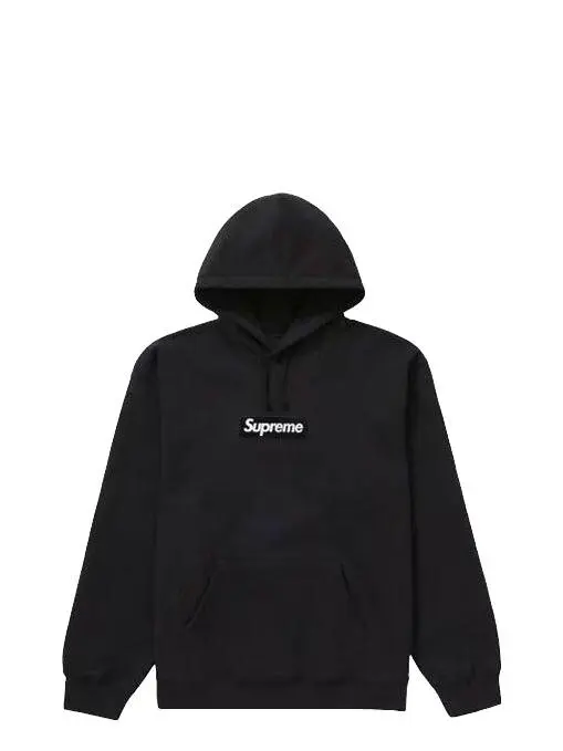 Supreme West Hollywood Box Logo Hooded Sweatshirt - Black/white