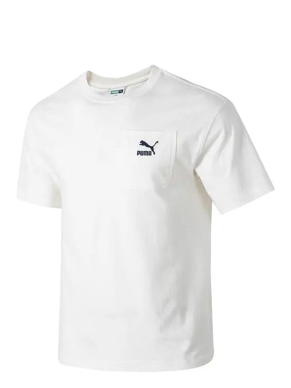 PUMA Logo Pocket T-shirt - White