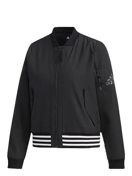 Adidas Woven Bomber Jacket - Black/white