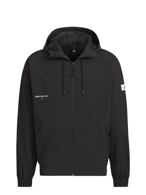 Adidas St Warm Woven Hooded Jacket - Black