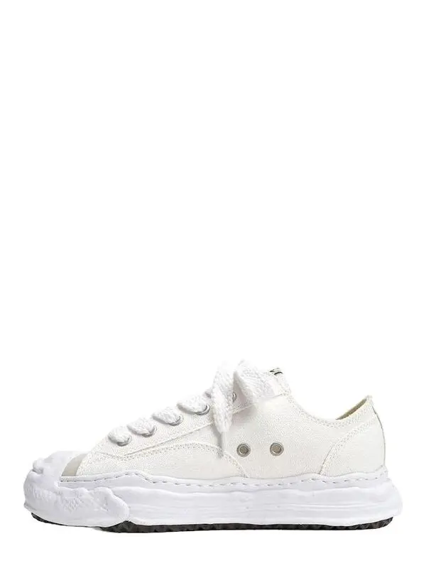 Mihara Yasuhiro Hank Og Sole Canvas Low-top Sneaker - White