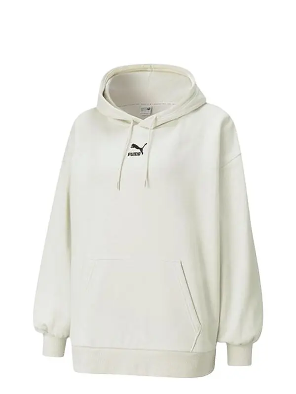 PUMA Classics Oversized Logo Fleece Hoodie - Default Color