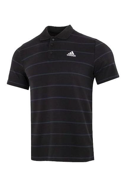 Adidas Fi Stripe Polo Athleisure Casual Sports Short Sleeve Polo Shirt Black - Multi-color