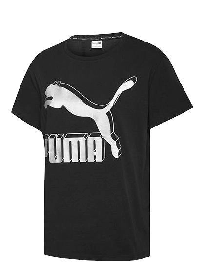 PUMA Classics Logo Short Sleeve Tee - Black