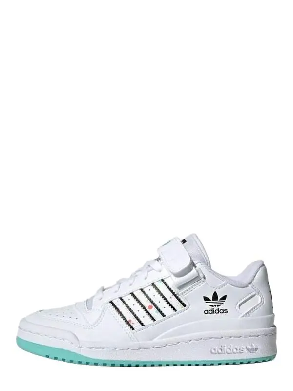 Adidas Originals Forum Low J Sneakers - White/black/blue