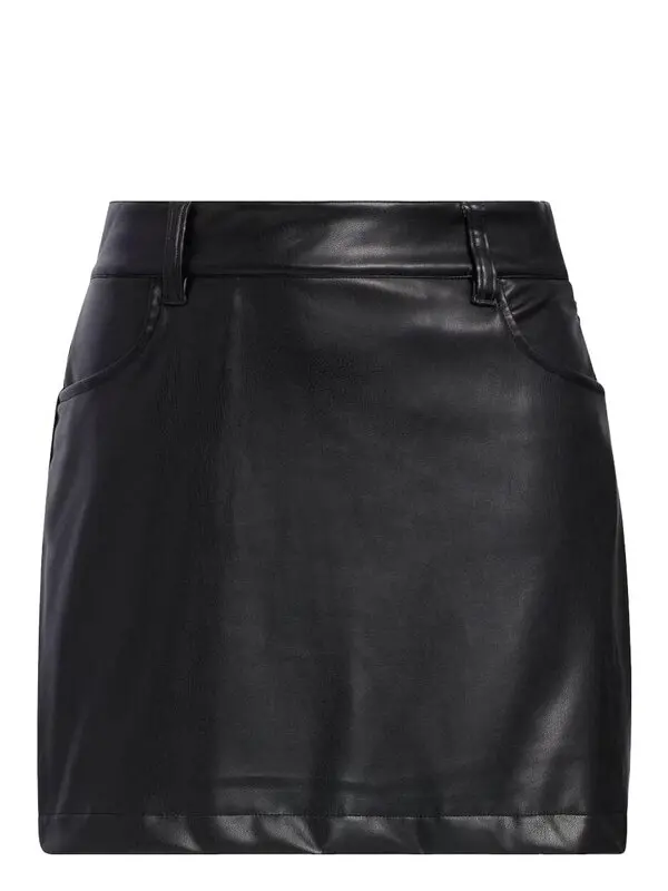 Adidas Faux Leather Mini Skirt - Black