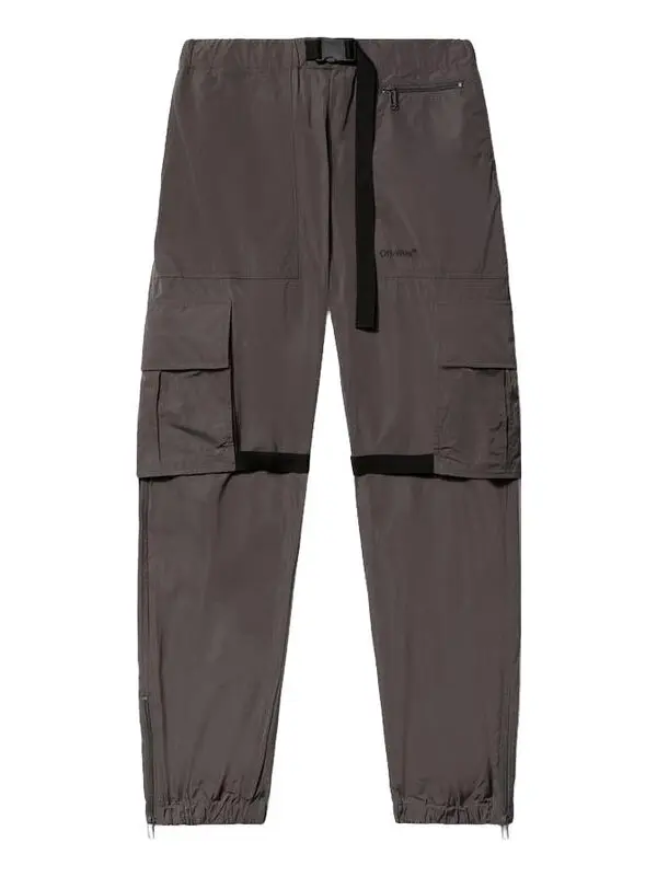 Off-White Diagonal-stripe Cargo Pants - Dark Grey