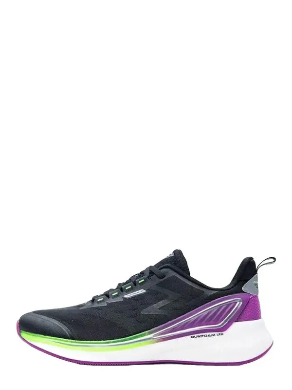 361 DEGREES Qu!k Lite Lightweight Running Shoes - Black/purple/green