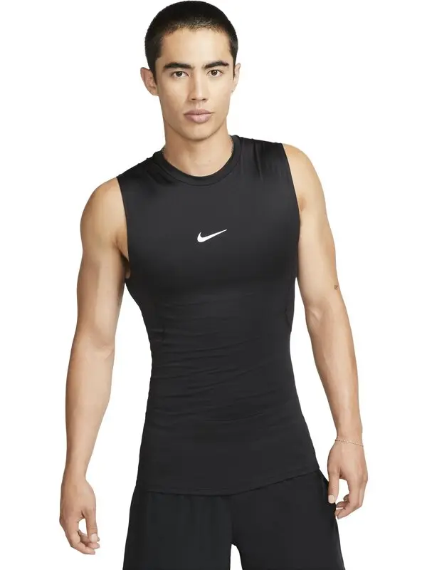 Nike Pro Dri-fit Tight Sleeveless Workout Top - Black