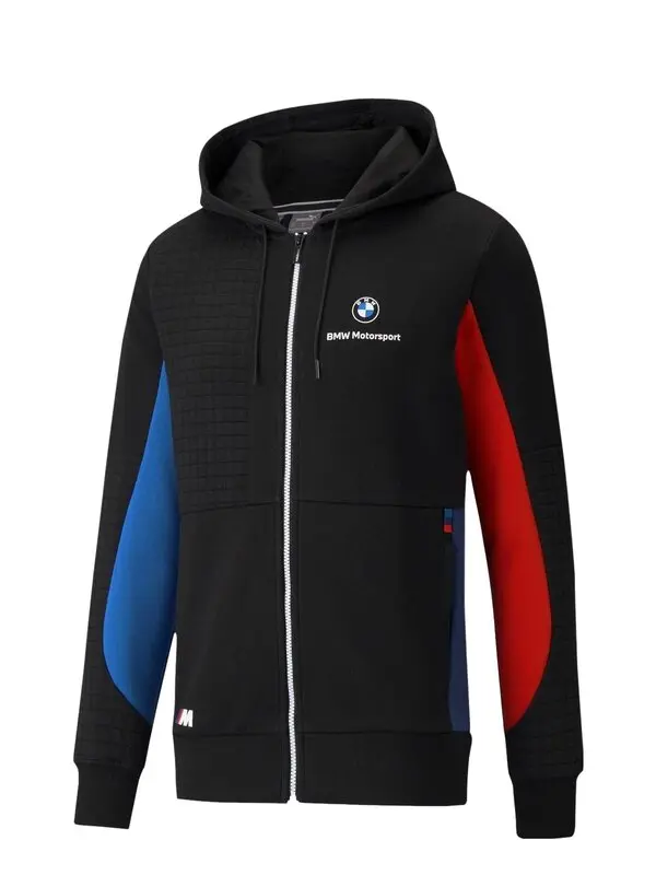 PUMA X Bmw M Motorsport Full-zip Hoodie - Black/red/blue
