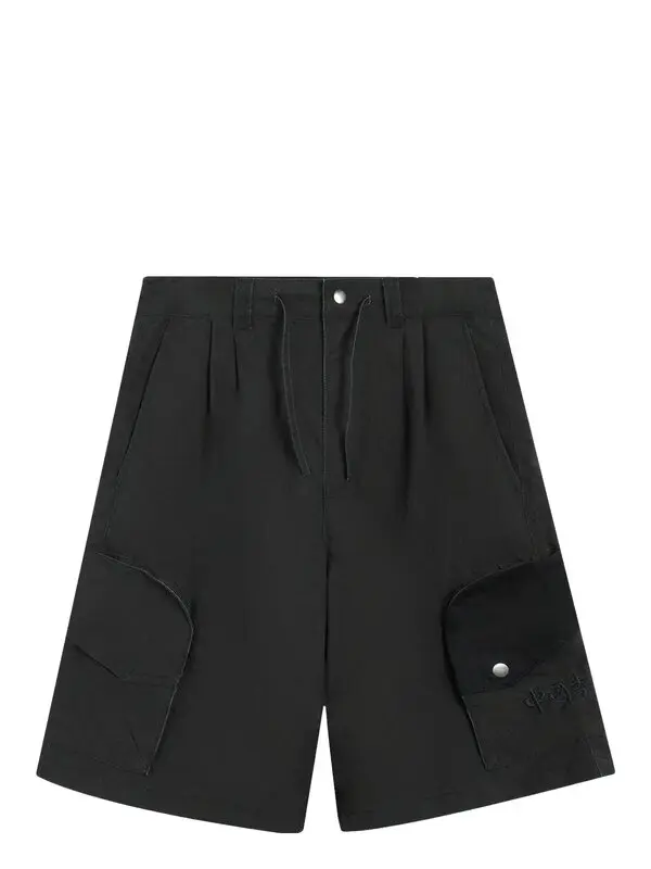 LI-NING Embroidered Logo Shorts - Black