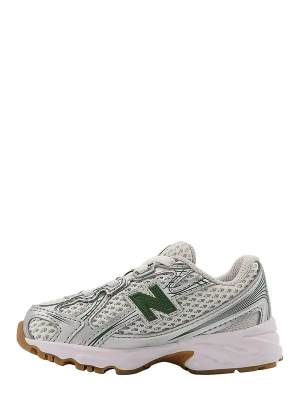 NEW BALANCE 740 Bungee Lace Sneakers - Silver Metallic/dark Alpine Green