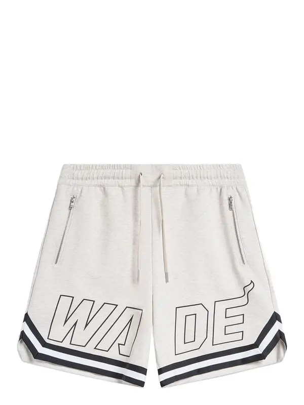 LI-NING Way Of Wade Graphic Shorts - Light Grey/white/black