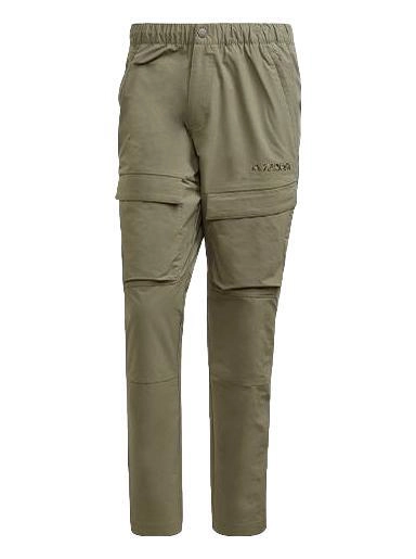 Adidas Loose Logo Alphabet Zipper Sports Pants - Green