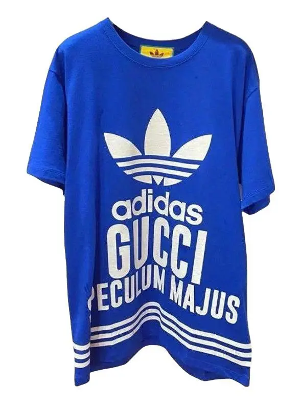Gucci X Adidas Oversized Cotton T-shirt - Blue
