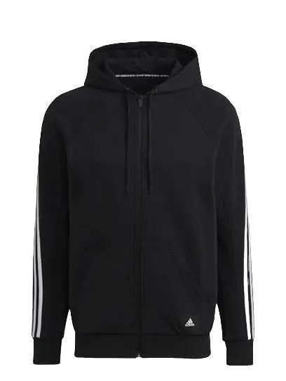 Adidas Long Sleeve Hooded Zip Jacket - Black