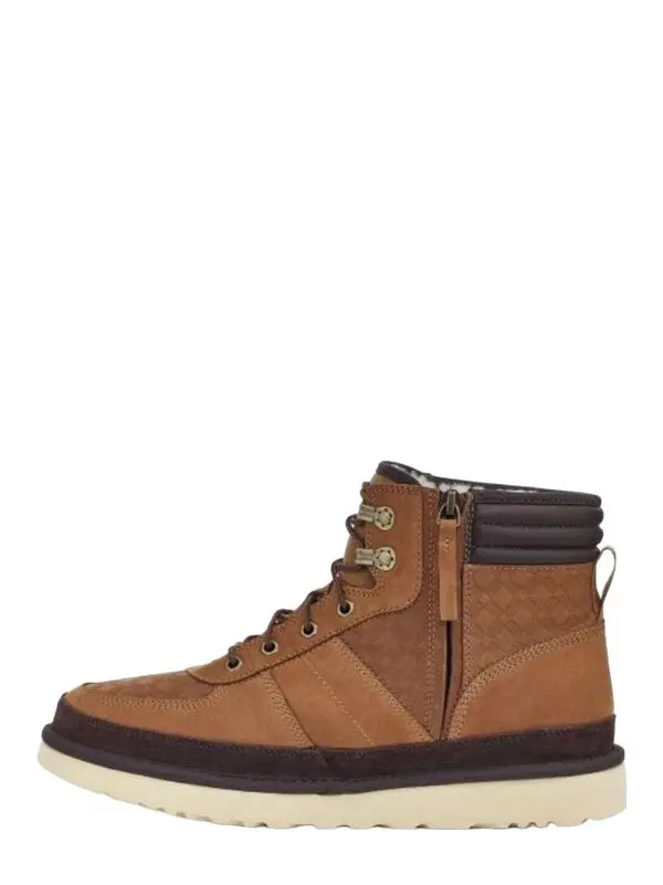 UGG Highland Leather Lace-up & Zip-up Boots - Brown
