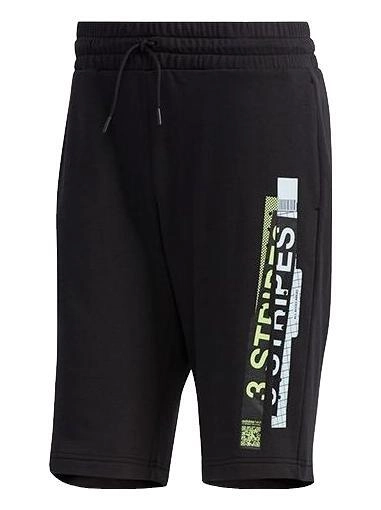 Adidas Neo Printed Logo Shorts - Black