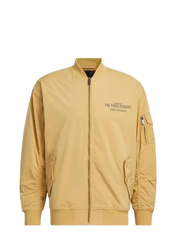 Adidas Bomber Jacket With Zipper Closure - Khaki