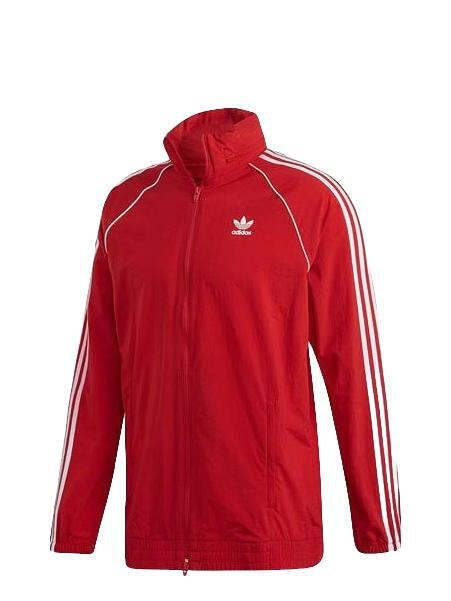 Adidas Originals Casual Sports Zip-up Jacket - Red