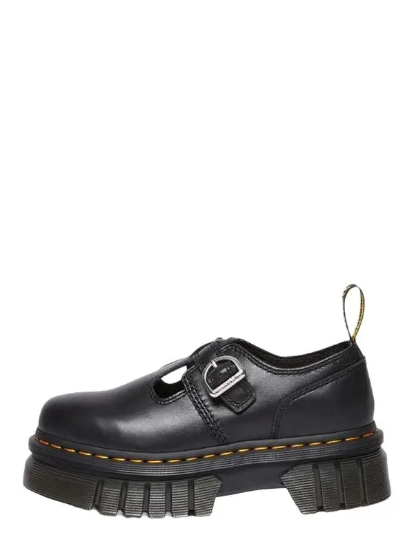 Dr. Martens Audrick Nappa Lux Platform Mary Jane Shoes - Black