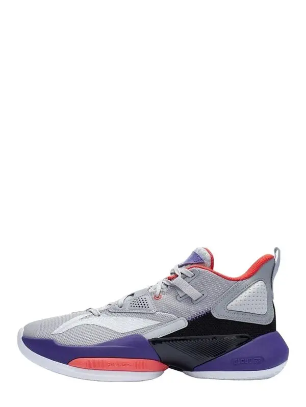 LI-NING Power Low Athletic Sneakers - Grey/silver/purple